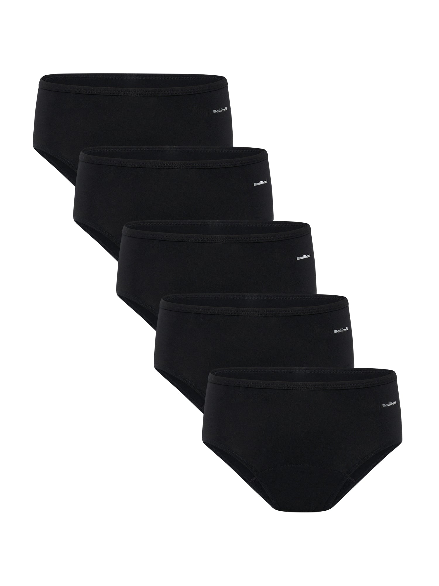 Basic Mid-Rise Brief Multi-Absorbency 5 Pack – Modibodi UK