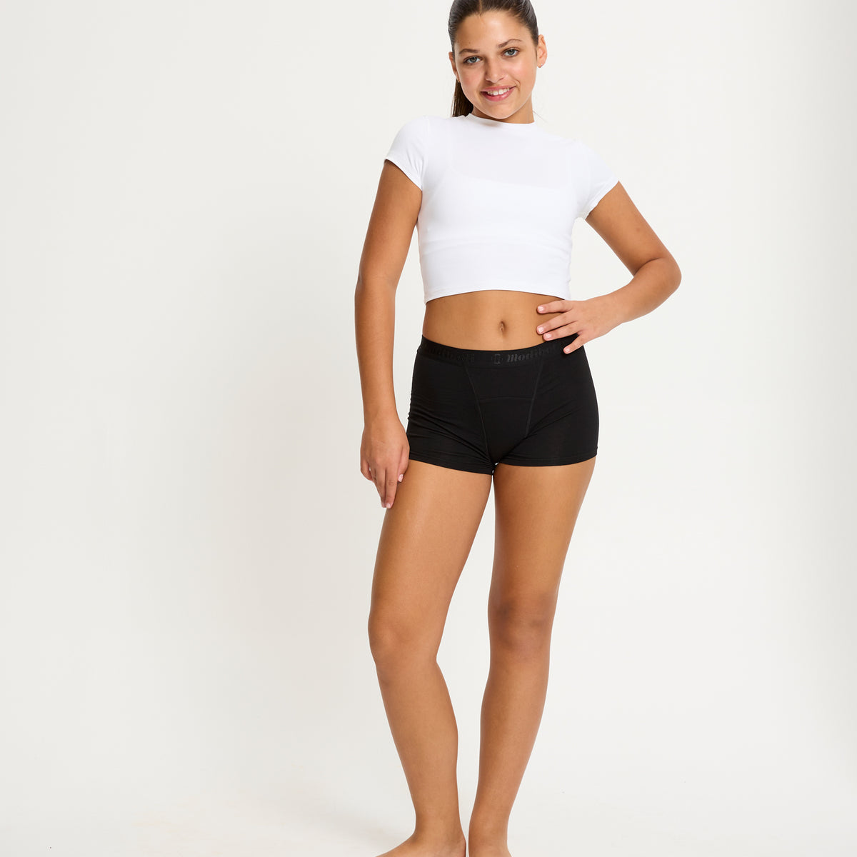 Period Teen Hipster Boyshort - Super in Black | Modibodi – Modibodi UK