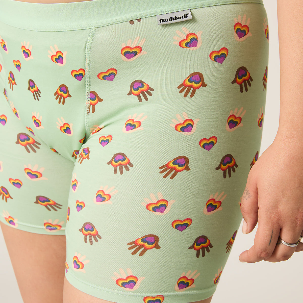 Period Pride Longline Short - Light in Hand Multi Print | Modibodi ...